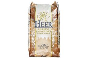 Heer - 20kg Superior Basmati Rice Extra Long Grain (Family Pack) - Asia ...
